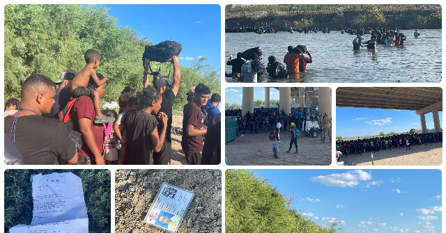 Exclusive Photos Up To 3k Migrants Poised To Cross Into Texas Border Town
