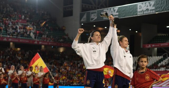 Spain celebrate World Cup win with record crowd for Switzerland romp ...