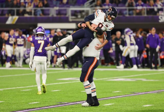 Brazil's Santos hits four field goals as NFL Bears upset Vikings ...