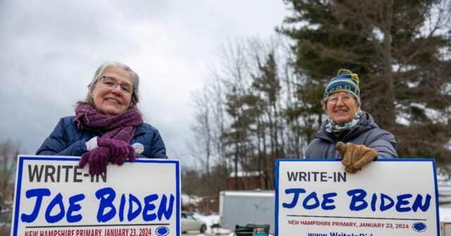 Biden, not on ballot in New Hampshire, wins primary - Breitbart