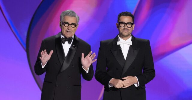 The Latest: Emmy Awards honor the best of TV with father-son duo Eugene ...