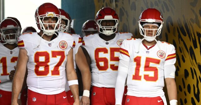 Homes of Chiefs' quarterback Mahomes and tight end Kelce were broken ...