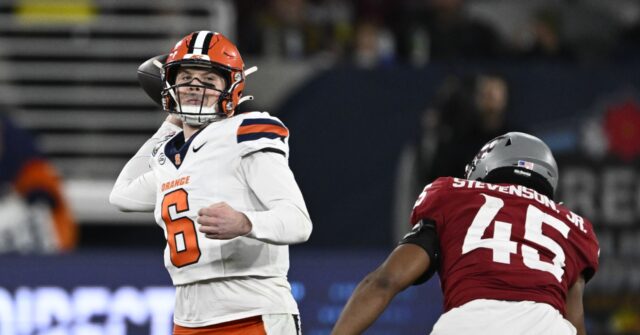 Syracuse QB Kyle McCord's 5 TD passes earn him a spot on AP's all-bowl ...