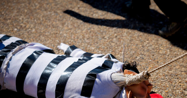 Activists Protest in D.C. Outside Capitol, Drag Effigy that Appears to ...