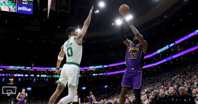 Tatum dominates as Celtics hold off Lakers; James injury scare - Breitbart
