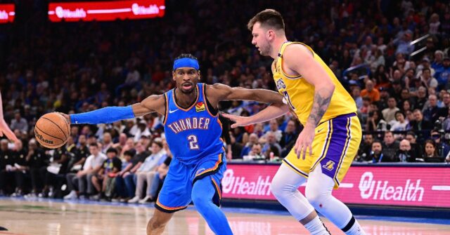 Shai scores 42, Doncic ejected as Thunder down Lakers - Breitbart