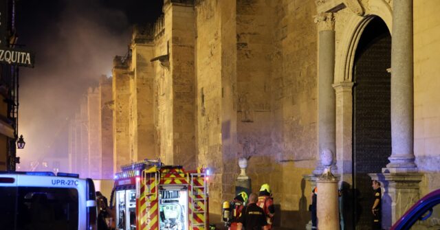 Fire contained, historic mosque-cathedral in southern Spain 'saved ...