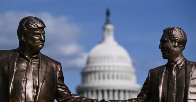 Statue of Trump, Epstein hand-in-hand reappears near US Capitol - Breitbart