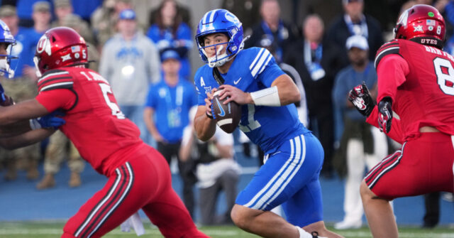 No. 15 BYU edges No. 23 Utah 24-21 for third straight Holy War victory ...