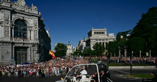 Over 1.2 million people attend Pope's mass in Madrid - Breitbart