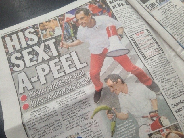 NY Daily News Features Weiner Waving Giant Plantain